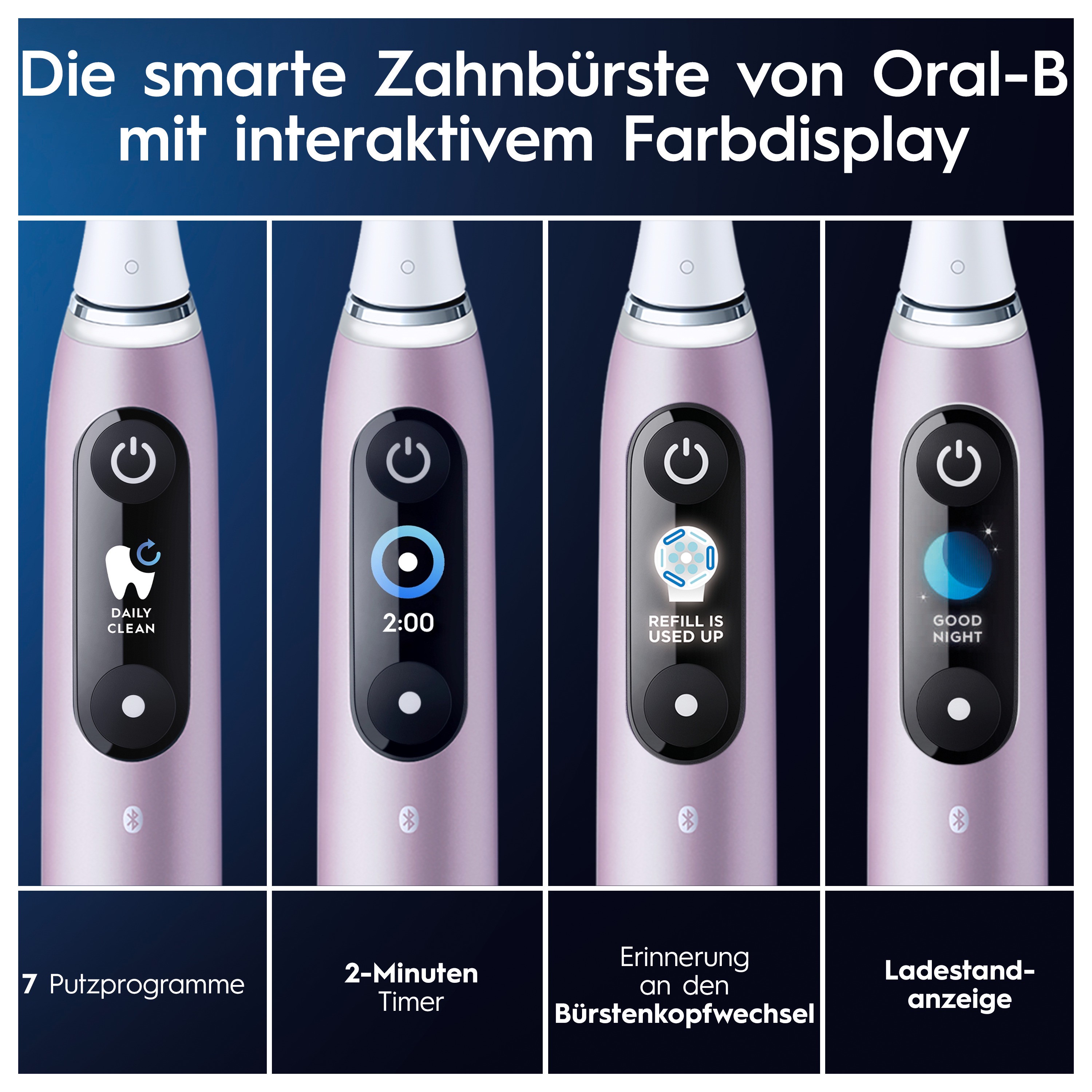 Oral-B iO Series 9N Elektrische Zahnbürste, Rose/Quartz - Xenudo